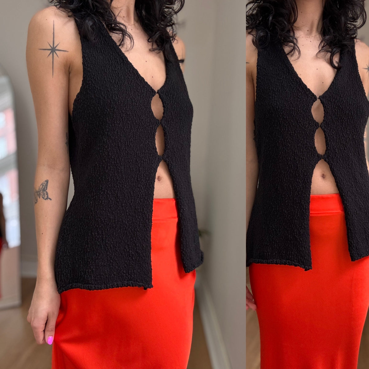 DISSH Dion Black Boucle Knit Vest, Small – Haberdashery Resale Clothing Co.