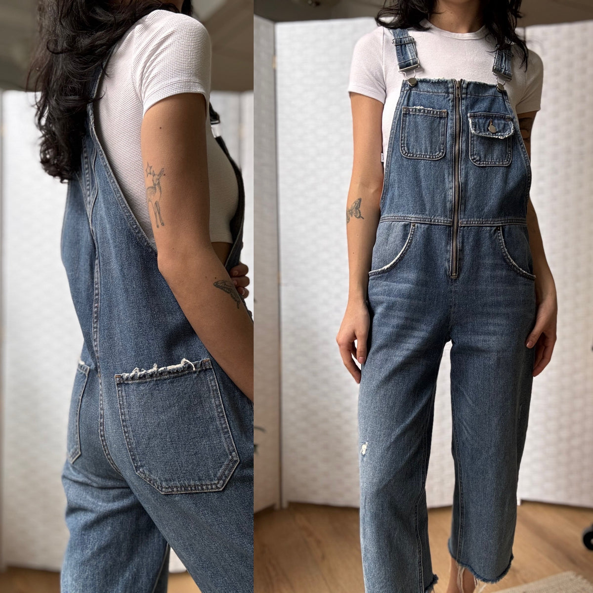 Reformation Benji Overalls in Celtic, 0 – Haberdashery Resale Clothing Co.