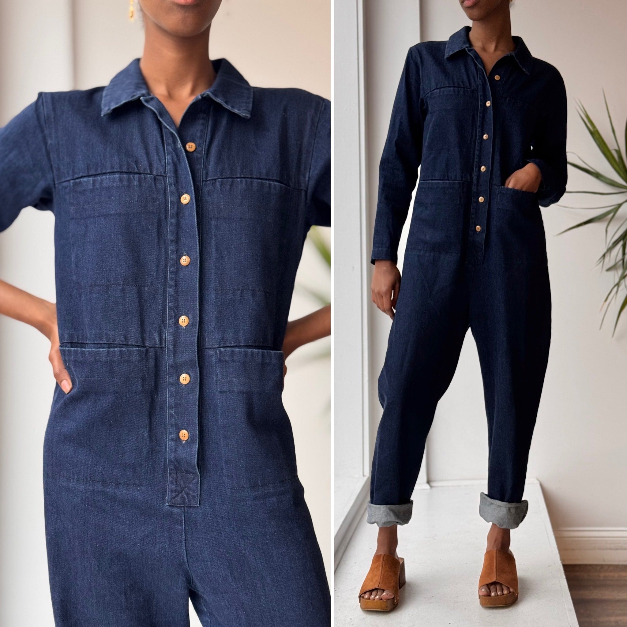 Ilana Kohn Dark Wash Coveralls, 2 – Haberdashery Resale Clothing Co.